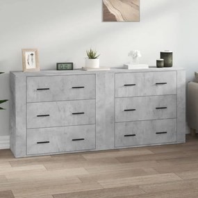 Příborníky 2 ks betonově šedé kompozitní dřevo 3185411