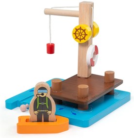 Bigjigs Rail Přístav s jeřábem, člunem a potápečem