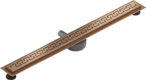 Mexen Flat 360°, lineární podlahový žlab 90 cm, měděná matná, 1C24090-40