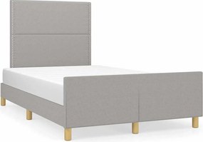 Rám postele bez matrace světle šedá 120 x 200 cm textil 3124960