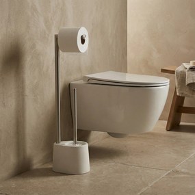 Stojan na toaletní papír a WC štětku STILK, bílý, 63 cm