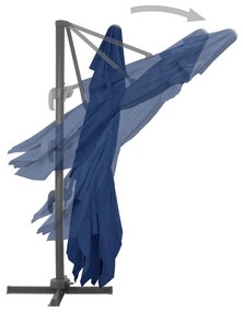 Konzolový slunečník s hliníkovou tyčí 4x3 m azurově modrý - Default Title