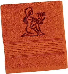 Bellatex Froté ručník proužek s výšivkou znamení zvěrokruhu Červená 50x100 cm