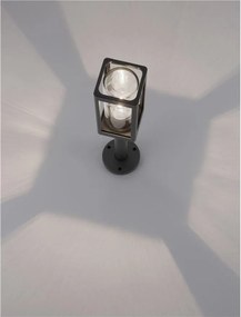NV 9060193 Venkovní sloupkové svítidlo FIGO tmavě šedý hliník a čiré sklo E27 1x12W 220-240V bez žárovky IP54 - NOVA LUCE