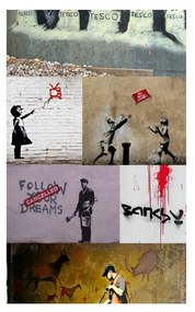 Tapeta v roli Bimago Banksy, 0,5 x 10 m