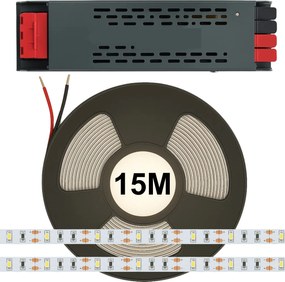 Set 15M Led pásek bílý neutrální Smd 2835 pásek 12V IP20 Premium