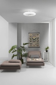 FAN LED-PONENTE-PRO Stropní ventilátorové LED svítidlo Ponente Pro 46 W, 5500 lm, CCT RGBW, stmívatelné, RF ovladač, 15 x 55 cm - FANEUROPE