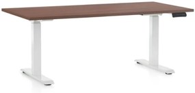 Výškově nastavitelný stůl OfficeTech C, 160 x 80 cm - bílá podnož Barva: Světle šedá