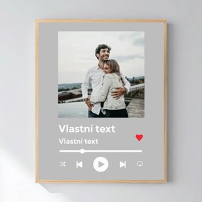 Personalizovaný magický fotoobraz v rámu - 40x50 - hudební přehrávač
