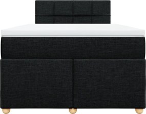 Box spring postel s matrací černá 120x190 cm textil 3288921