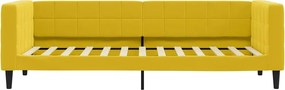 Válenda s matrací žlutá 80 x 200 cm samet 3196665