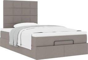 Osmanský rám postele s matrací taupe 120x200cm textil 3313151
