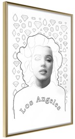 Artgeist Marilyn in Los Angeles Velikosti (šířkaxvýška): 20x30, Finální vzhled: Zlatý rám
