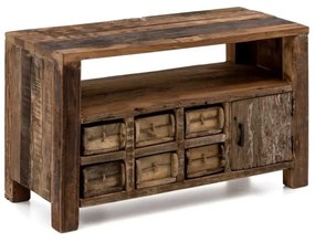 Dřevěný antik tv stolek Madurai - 90*40*55 cm