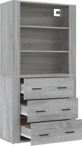 Skříň highboard šedá sonoma kompozitní dřevo 3185397