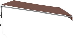 Automatická zatahovací markýza hnědá 500 x 350 cm 3215397