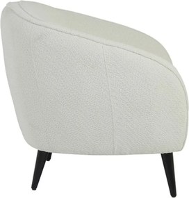 Krémové designové křeslo Almond bouclé - 91*71*77cm