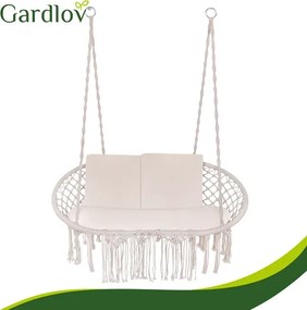 Dvojitý houpací polštář Gardlov - krémový