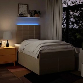 Box spring postel s matrací krémová 120x200 cm textil 3292760