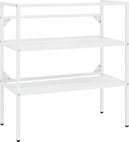 Koupelnový regál pod umyvadlo bílý 79 x 38 x 83 cm železo 338486