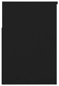 Lavice s botníkem černá 60 x 30 x 45 cm dřevotříska - Default Title