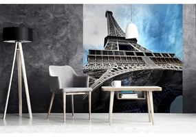 DIMEX | Vliesová fototapeta na zeď Eiffelova věž MS-3-0026 | 225 x 250 cm | modrá, šedá, bílá
