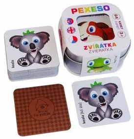 Teddies Pexeso Zvířátka 64 ks karet