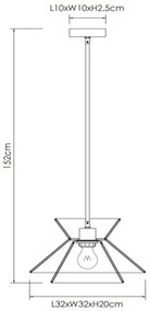 Lucide 10420/32/72 - Lustr na lanku TASMAN 1xE27/60W/230V béžová