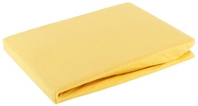 JERSEY PROSTĚRADLO 200X220 CM, VÝŠKA 30 CM HOŘČICOVÉ