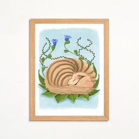 Kristýna Pýchová | Toulavá kočka Rám: Černý, Velikost: 100 x 70 cm