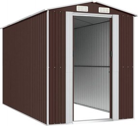 Zahradní kůlna tmavě hnědá 192 x 357 x 223 cm pozinkovaná ocel 3147462