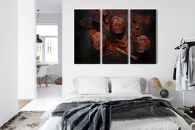 Vícedílný obraz Čokoládové Muffiny Nedostatek Nedostatek Přírodní plátno 150x100