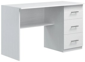 Pracovní stůl PEREIRA typ 4, šířka 120 cm, bílá strukturální, pravý