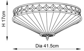Endon 64145 - Stropní svítidlo Tiffany FARGO 2xE27/60W/230V pr. 41,5 cm