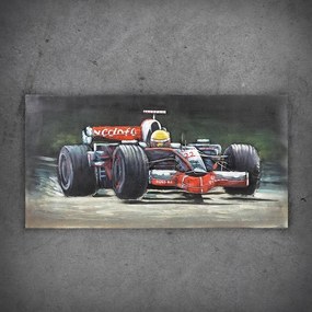 3D kovový obraz Loft Auto Formule 1 120x60 cm