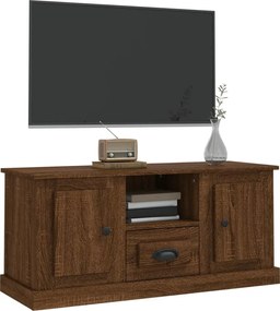 vidaXL TV skříňka 100 x 35,5 x 45 cm kompozitní dřevo [816463] Barva: hnědý dub