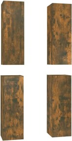 TV skříňky 4 ks kouřový dub 30,5 x 30 x 90 cm kompozitní dřevo 3120329