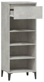 Botník betonově šedý 40x36x105 cm kompozitní dřevo - Default Title