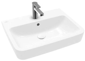 Villeroy & Boch O.novo - Umyvadlo na desku, 60x46 cm, s přepadem, otvor pro baterii, CeramicPlus, alpská bílá 4A416GR1