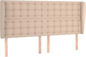 Čelo postele typu ušák cappuccino 183x23x118/128 cm umělá kůže 3118063