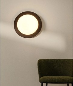 Tmavě hnědé kovové LED nástěnné svítidlo ø 40 cm Novae – Kave Home