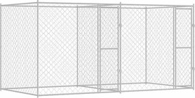 Klec pro psa Stříbrná 400 x 200 x 200 cm Pozinkovaná ocel 3368306