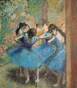 Obrazová reprodukce Dancers in blue, 1890, Edgar Degas