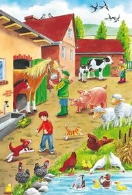SCHMIDT Puzzle Na farmě / 3x24 dílků / 26,3 x 17,8 cm