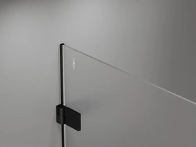Mexen Lunar-B, výklopný sprchový kout levý 85 x 80 cm, 8mm čiré sklo, černý profil, 832-085-080-70-00-L