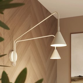 Sollux Lighting Nástěnné svítidlo NOX 2 béžové s vypínačem