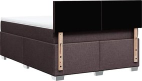Box spring postel s matrací tmavě hnědá 140x190 cm textil 3285879