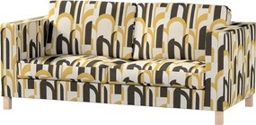 Potah na pohovku IKEA Karlanda rozkládací, krátký barva vícebarevná látka pletený vzor, vzorované