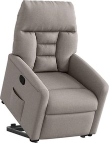 Zvedací polohovací křeslo taupe textil 3303039