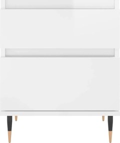 vidaXL Noční stolky 2 ks 40 x 35 x 50 cm kompozitní dřevo [830657] Barva: Bílá